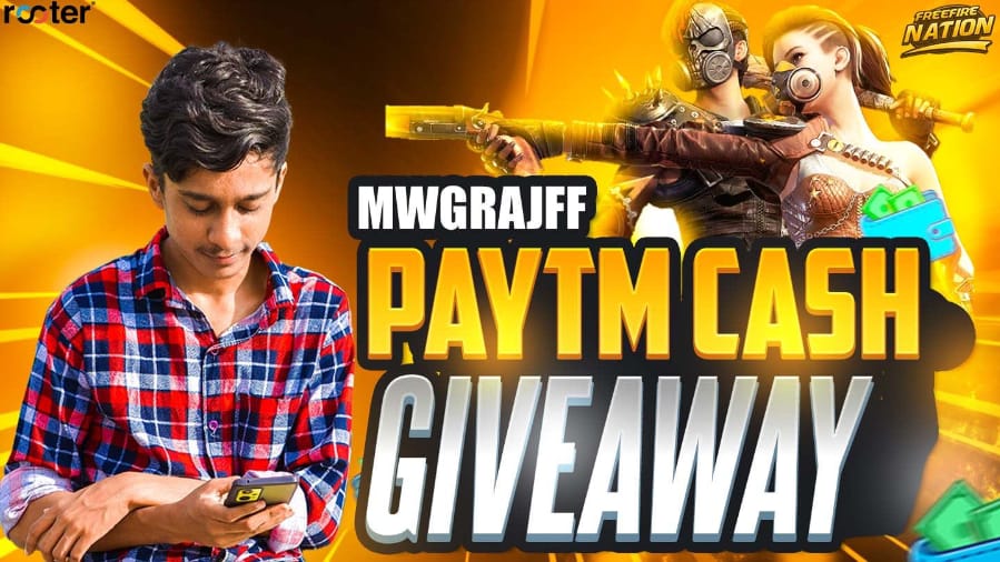 Watch ROOTER FREEFIRE NATION Live Stream - PAYTM CASH GIVEAWAY | CLAIM ...