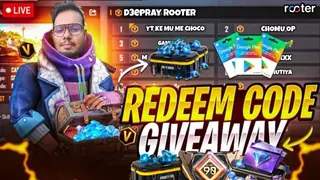 Watch D3epray Live Stream - 💎20000 diamonds giveaway | Join custom and win redeem codes | 20000/ ...